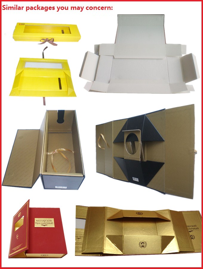 Foldable Yellow Customized Gift Packaging Boxes With Big Window ...