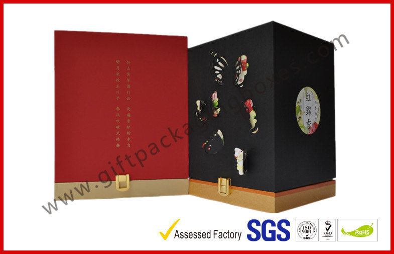 Handmade Gift Packaging Boxes , Rubber Oil Paper With Embossed Logo on ...