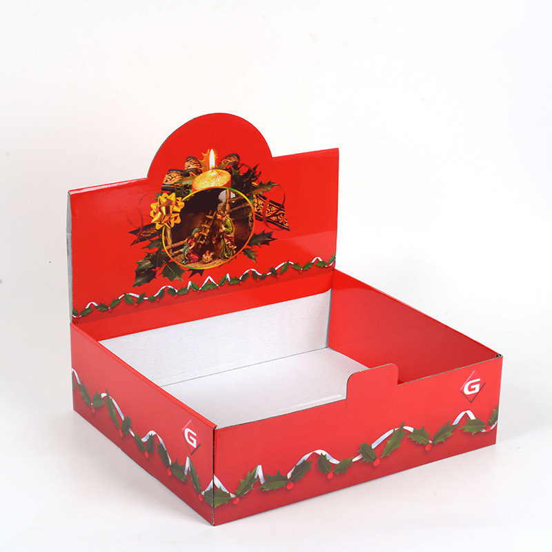Supermarket food display packaging box, three-layer folded corrugated ...
