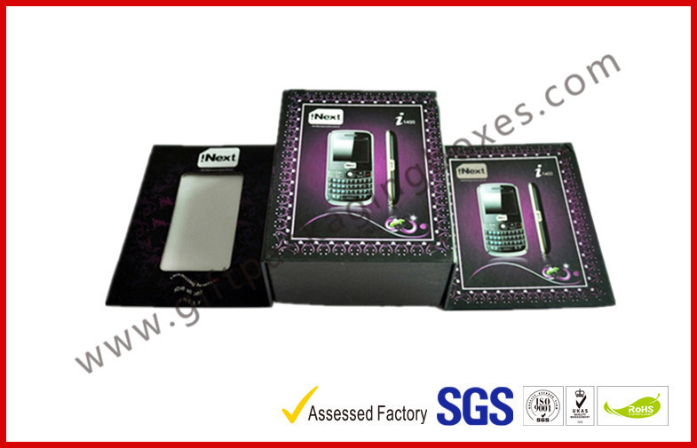 Purper Matt Paper Grey board Electronics Packaging , Customized Mobile ...