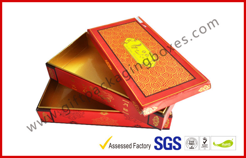 Red Matt Customized Hard Board Gift Packaging Boxes with Embossing ...