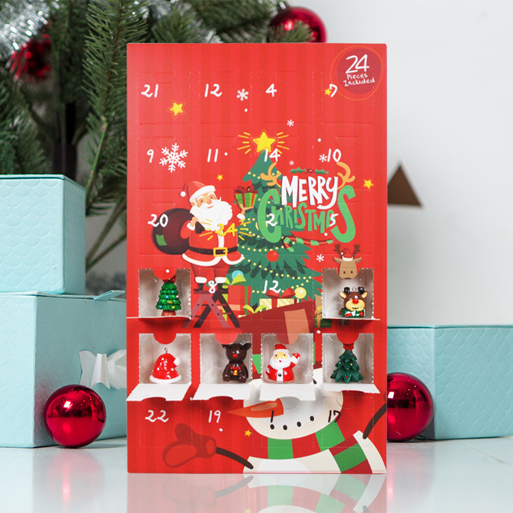 Paperboard Christmas Countdown Gift Box Rigid Calendar Gift Box