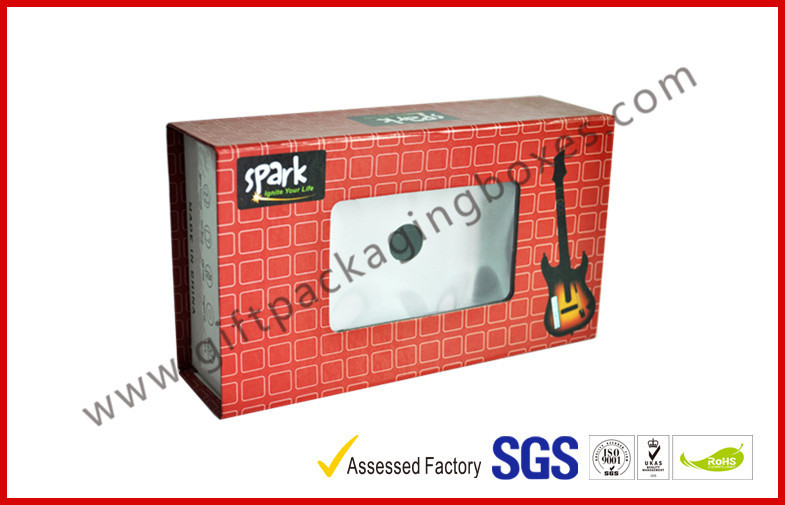 600gsm Rigid Board MP3 / 4 Electronics Packaging with PVC Window ...