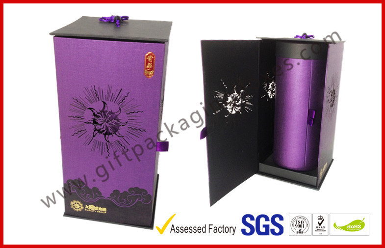 Handmade Round Gift Packaging Boxes , Revolving Embossed Gift Box