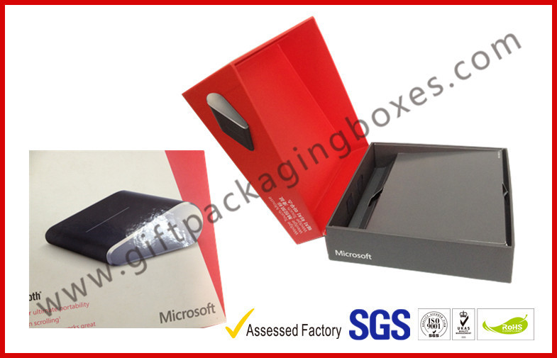 Offset Printing Mouse Keyboard Rigid Gift Boxes , Microsoft Hanger Packages