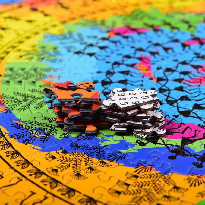 2C Jigsaw Puzzle UV Varnish Card Board Printing For Kid